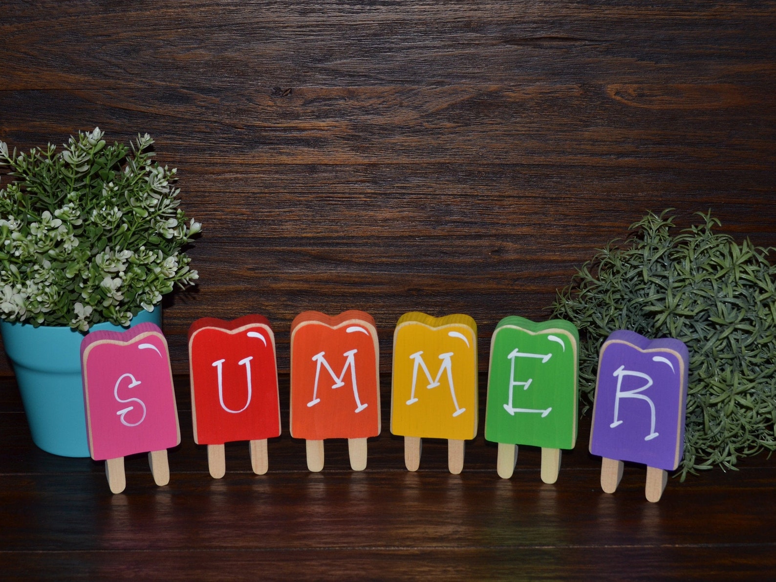SUMMER Popsicle Block Set Popsicle Blocks Wood Summer Blocks | Etsy