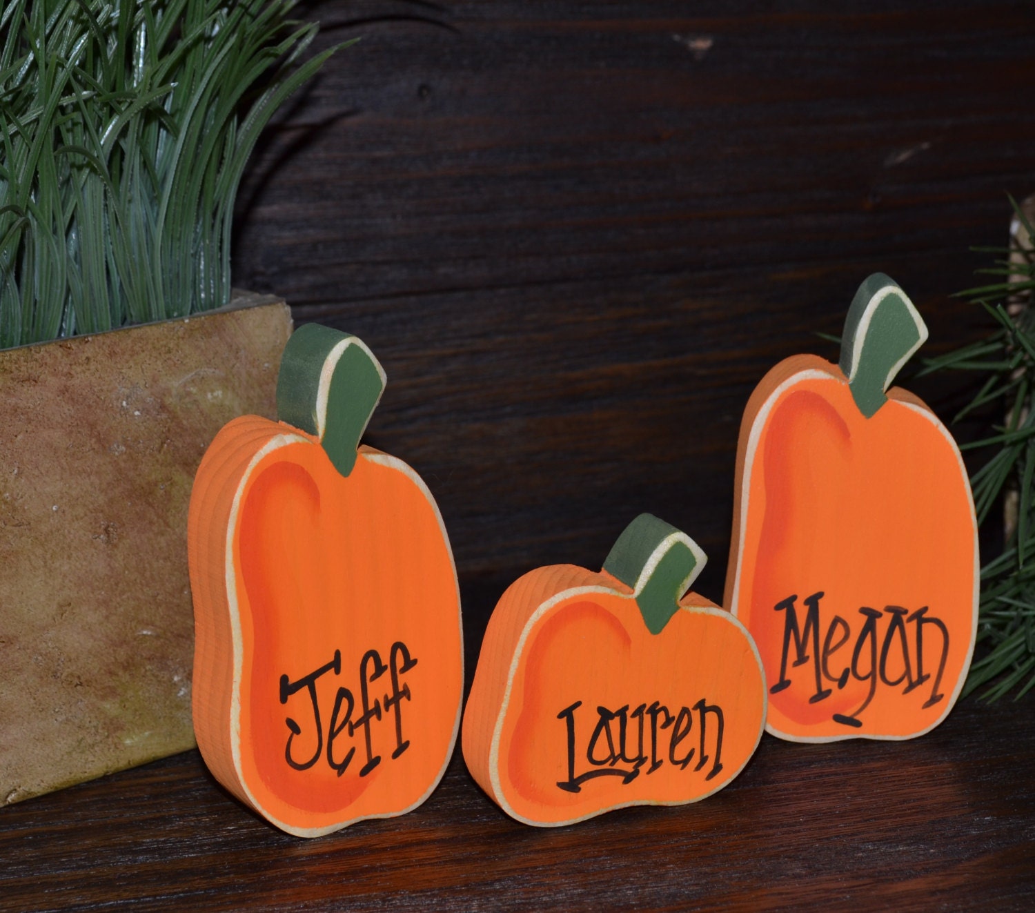 INDIVIDUAL Personalized Pumpkin Halloween Decor Thanksgiving | Etsy