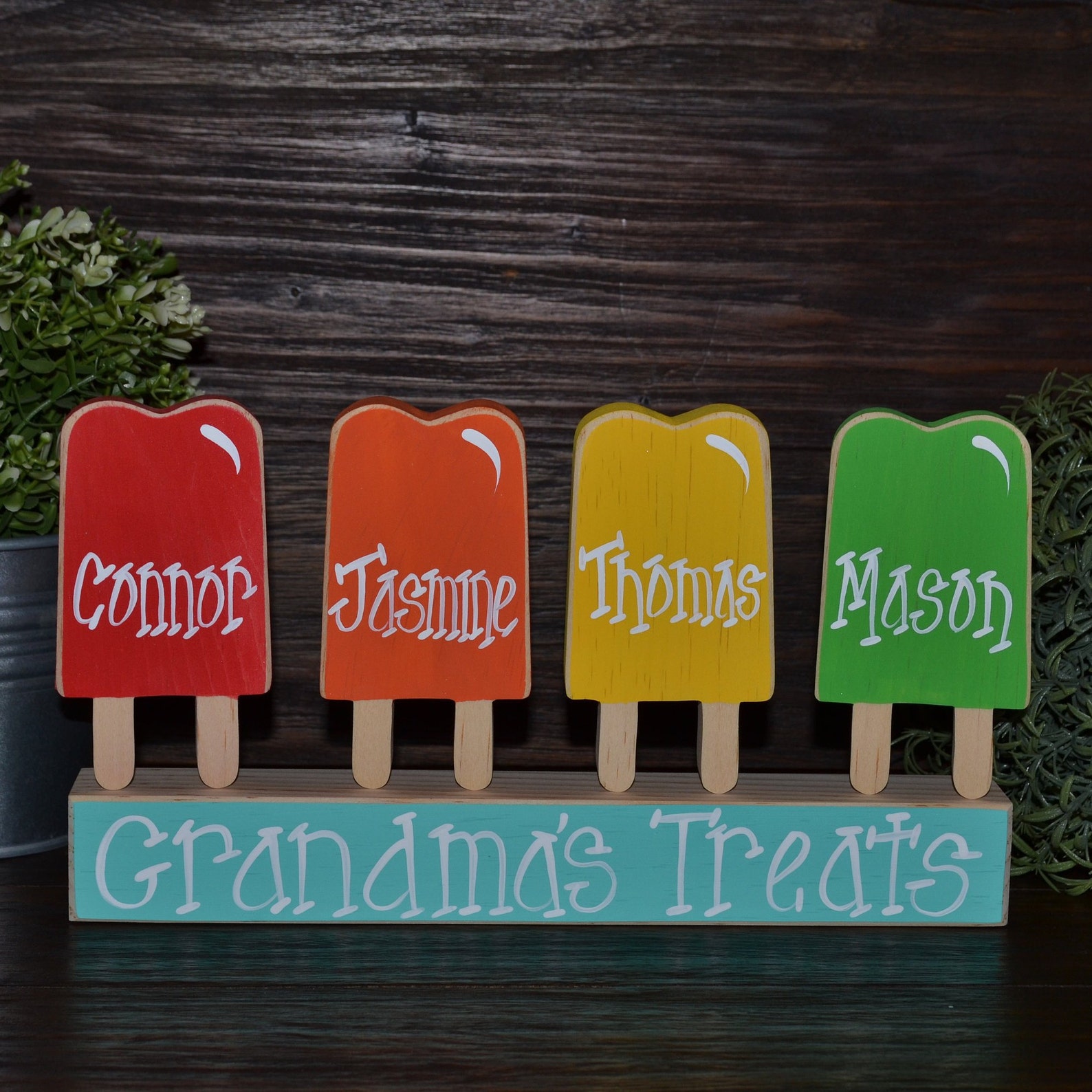 Personalized Popsicle Summer Decor Popsicle Blocks Personalized Blocks ...