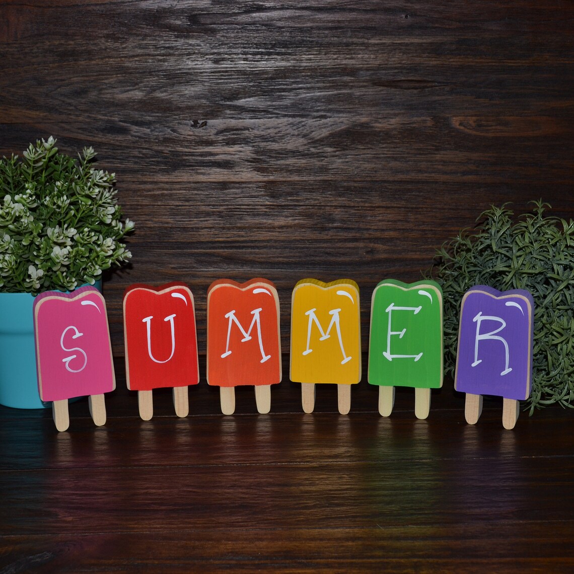 SUMMER Popsicle Block Set Popsicle Blocks Wood Summer Blocks - Etsy