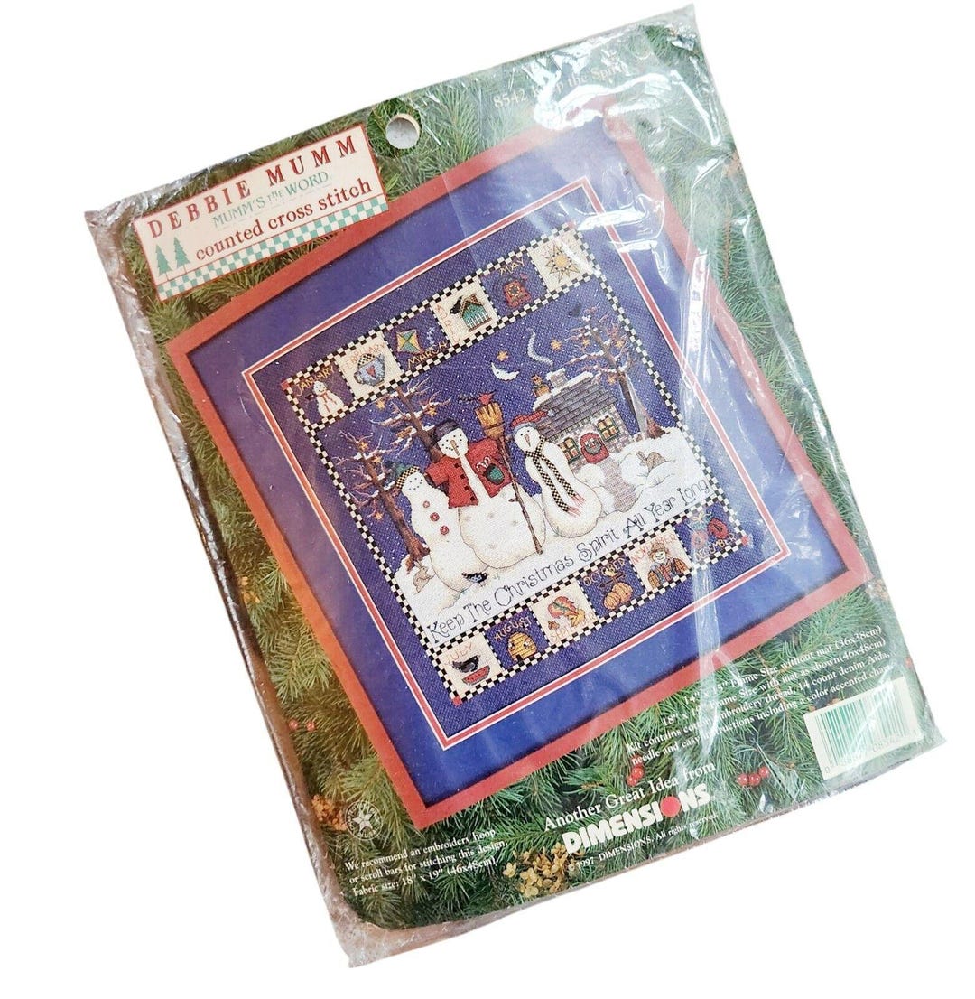 Debbie Mumm Cross Stitch Snowman Christmas Kit - Etsy