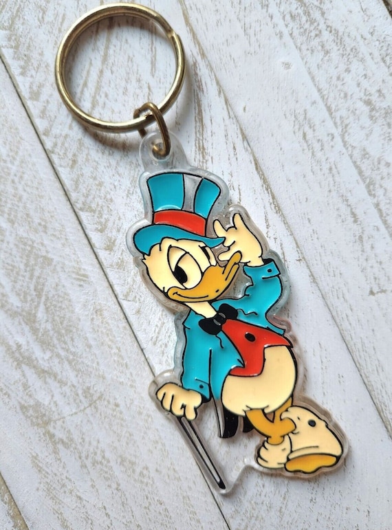 Donald Duck Walt Disney Production Vintage Key Ring - Gem
