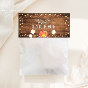 Smores Birthday Thank You Tags Templates Smores Favor Tags Smore Fun ...