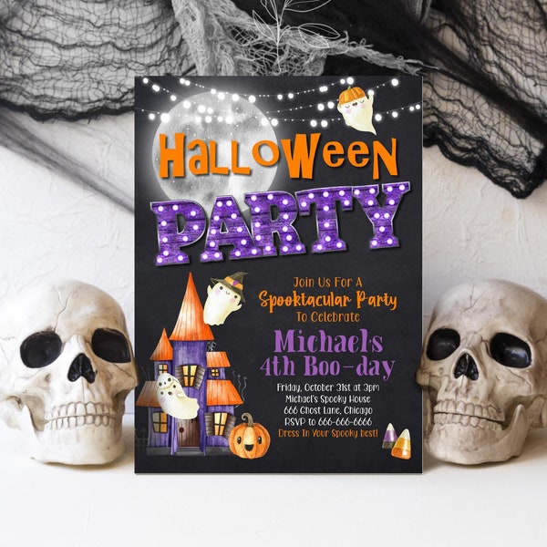 Haunted House Birthday Party Invitations - Etsy