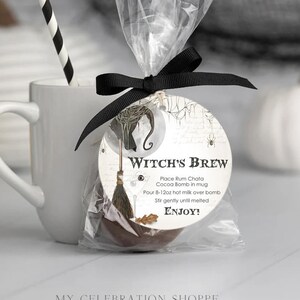 Halloween Hot Cocoa Bomb Tag Adult Witch's Brew Rum Chata - Etsy