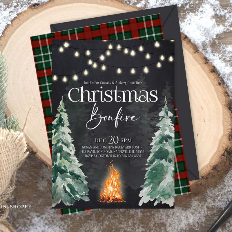 Bonfire Invitation - Etsy