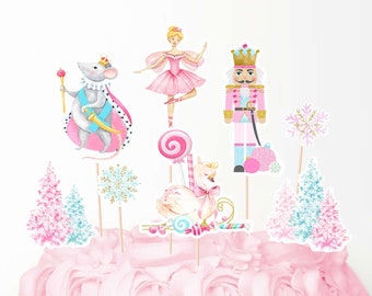 Printable Nutcracker Cake Topper Nutcracker Centerpieces Land of Sweets Birthday Party Fairy ...