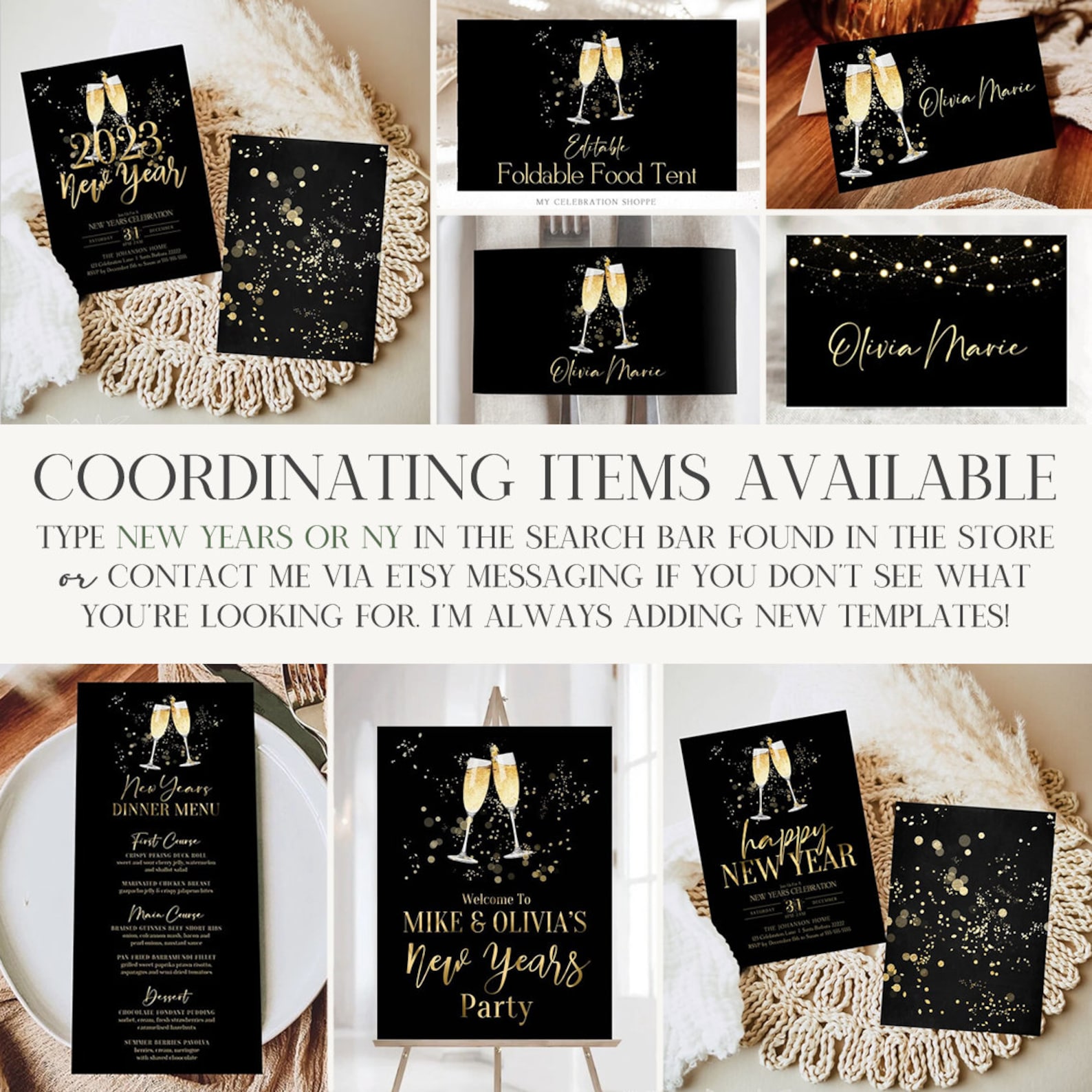 New Years Eve Party Invitation NYE Party Invitation Template - Etsy