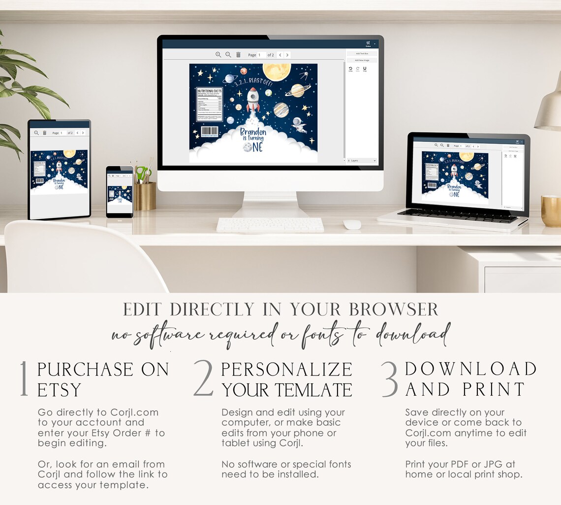 Editable Outer Space Chip Bag Outer Space Birthday Party Decor - Etsy