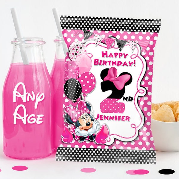 Label Template Minnie Mouse - Etsy
