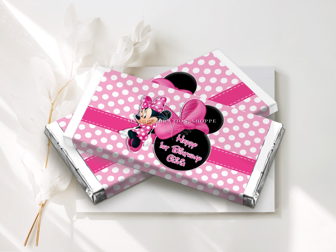 Pink Minnie Mouse Clubhouse Candy Bar Template Printable Minnie Mouse ...