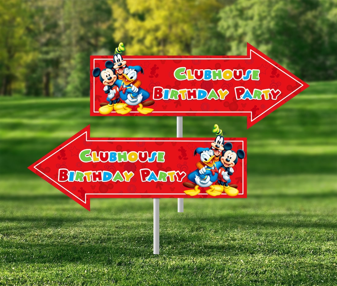 Mickey Mouse Clubhouse Signs Printable Clubhouse Birthday Party Signs ...