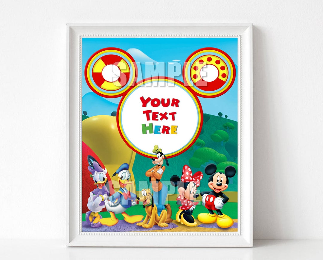 EDITABLE Mickey Mouse Clubhouse Signs Printable Clubhouse Birthday ...