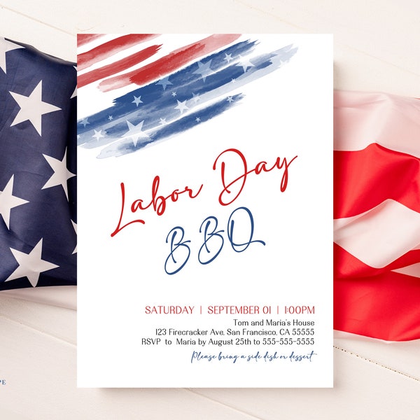 Labor Day Invitation - Etsy