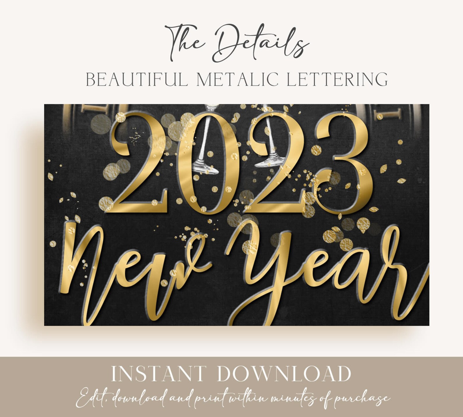 EDITABLE New Years Party Invitation Cheers to the New Year - Etsy