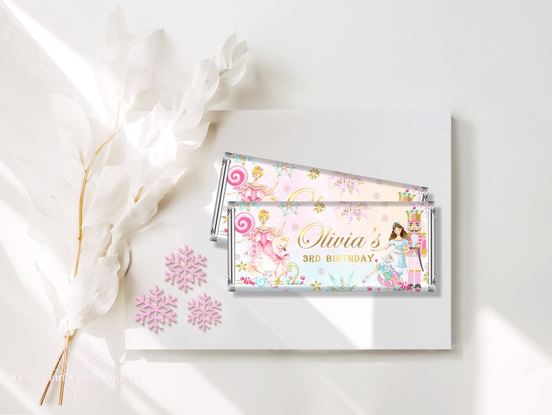 EDITABLE Nutcracker Candy Bar Wrapper Template Sugar Plum Fairy Candy ...