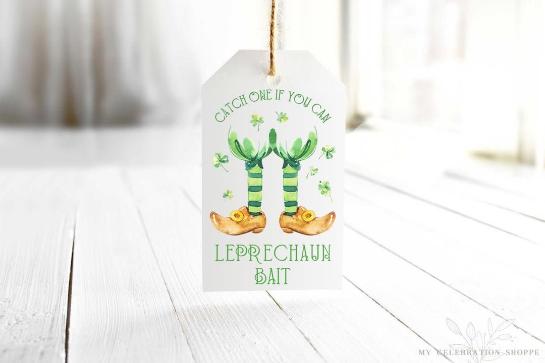 Leprechaun Bait Tags, Printable St Patrick's Day Treat Tags St Patrick ...
