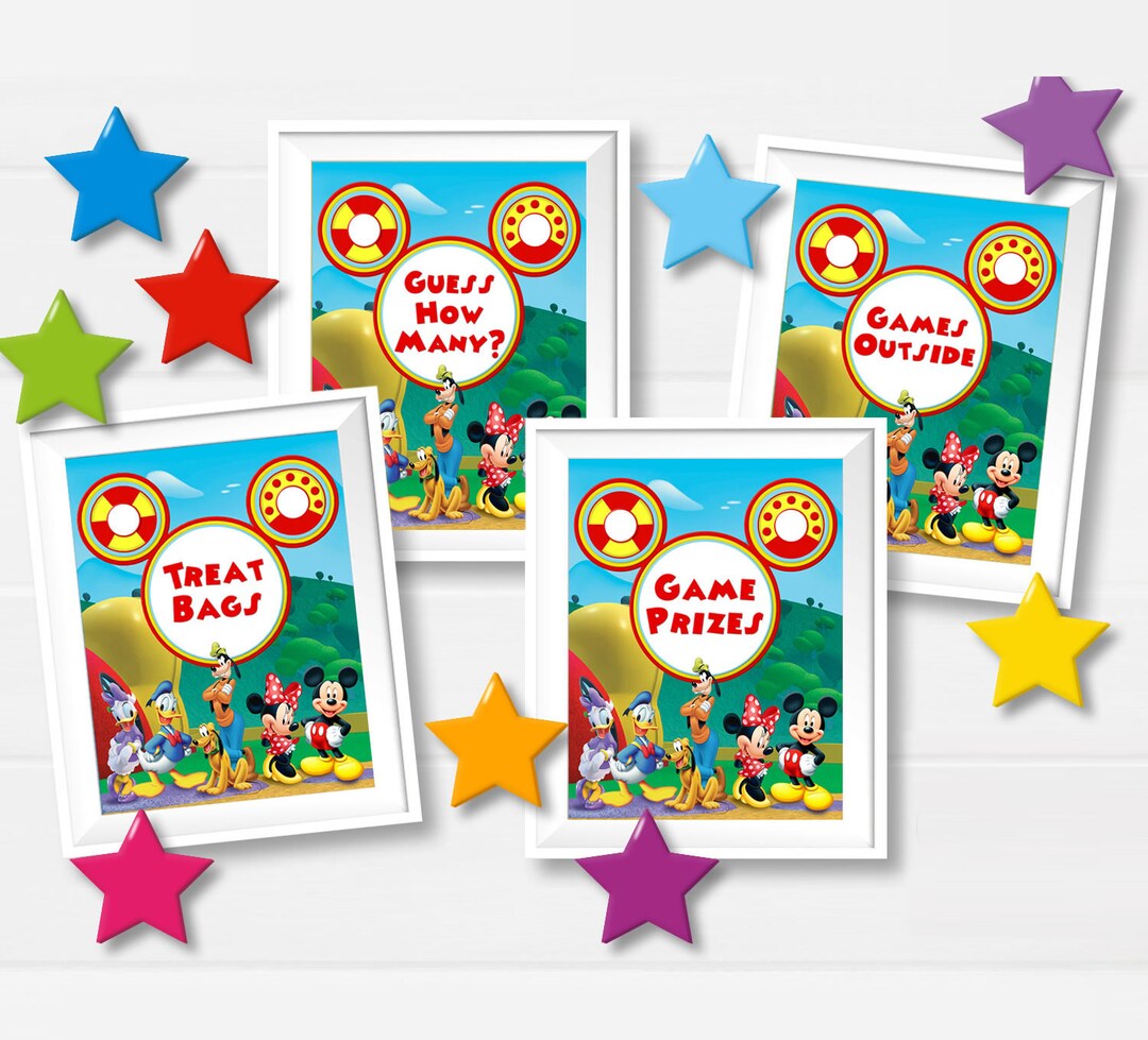 Mickey Mouse Clubhouse Signs Printable Clubhouse Birthday Party Signs ...
