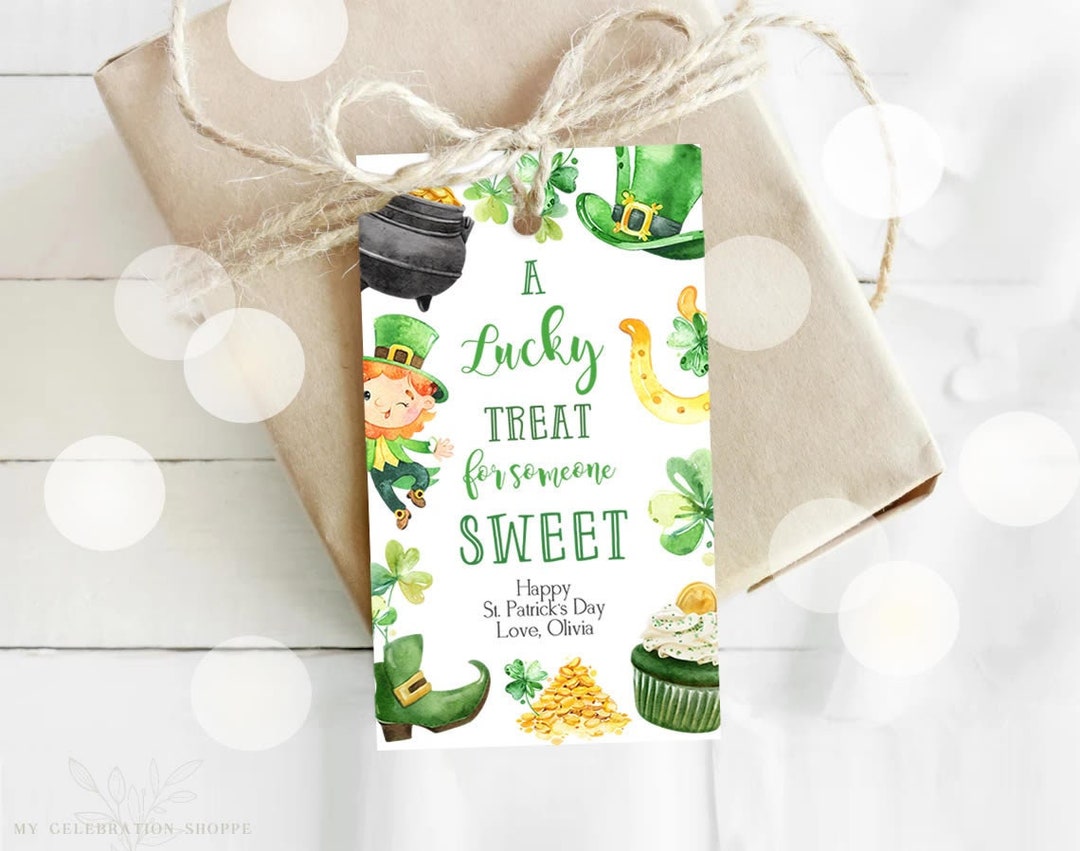 Editable Kids St. Patrick's Day Gift Tag, Happy St. Patrick's Day Gift ...