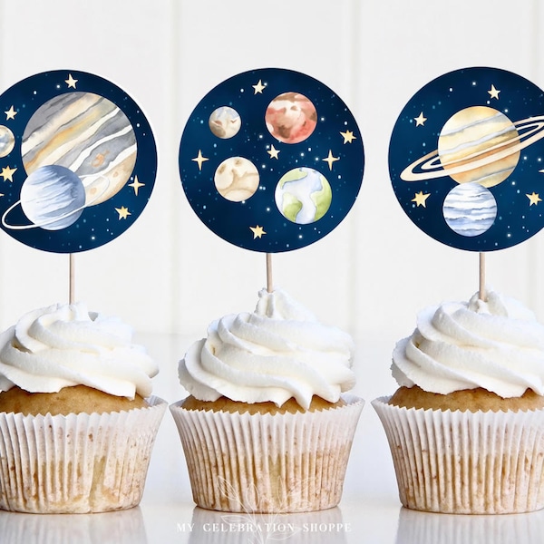 Space Cupcake Topper - Etsy