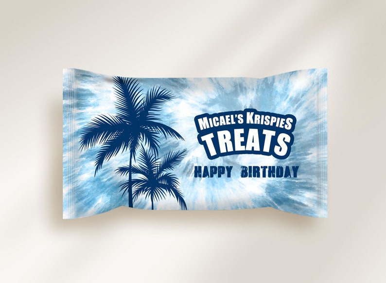 Editable Tie Dye Rice Krispie Treat Labels Template Tie Dye | Etsy