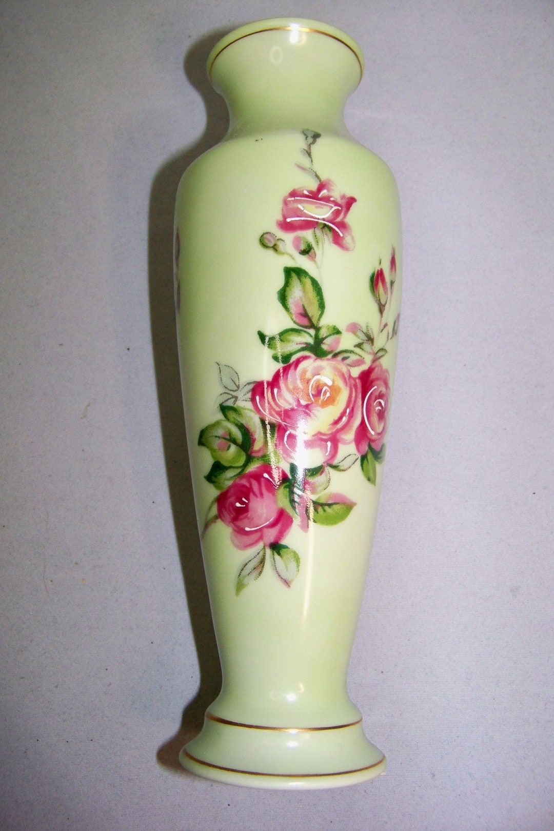 Lefton Bud Vase - Hand Painted, Porcelain - 1960s --- #C140326 - Etsy