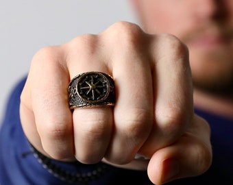 Gold Captain Ring - Etsy