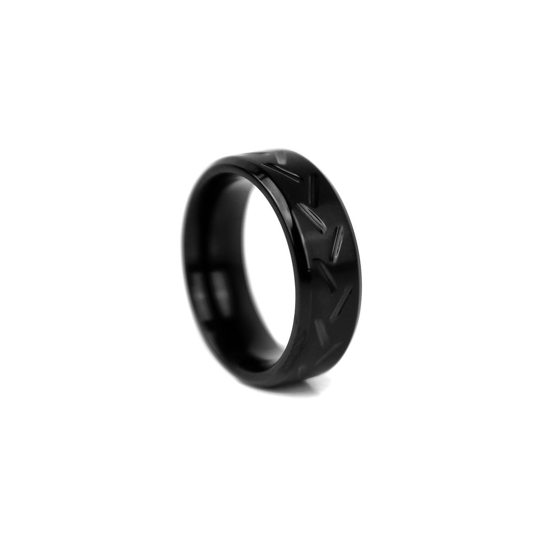 Slash Ring in Black Men's Ring CLEARANCE FINAL SALE - Etsy