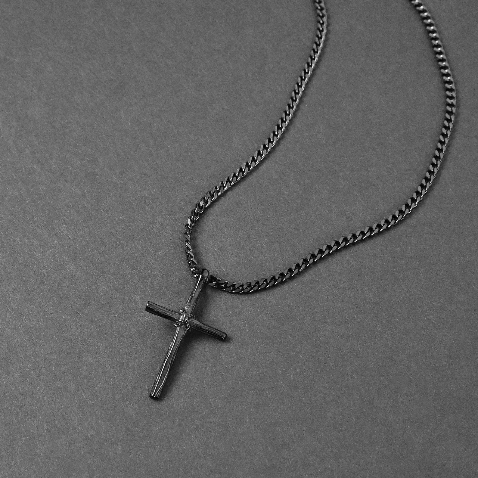 Binding Cross Necklace - Men's Necklace - Men's Cross Necklace ...
