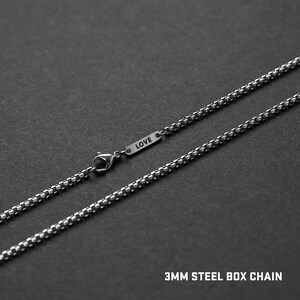 Engraved Chain - Men's Steel Chain Necklace - Stainless Steel Chain ...