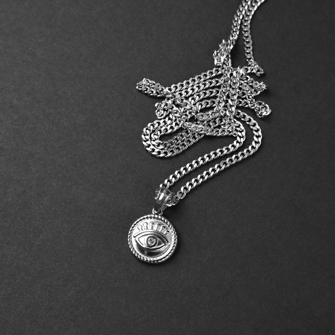 Protection Amulet Necklace - Men's Necklace - Stainless Steel Necklace ...