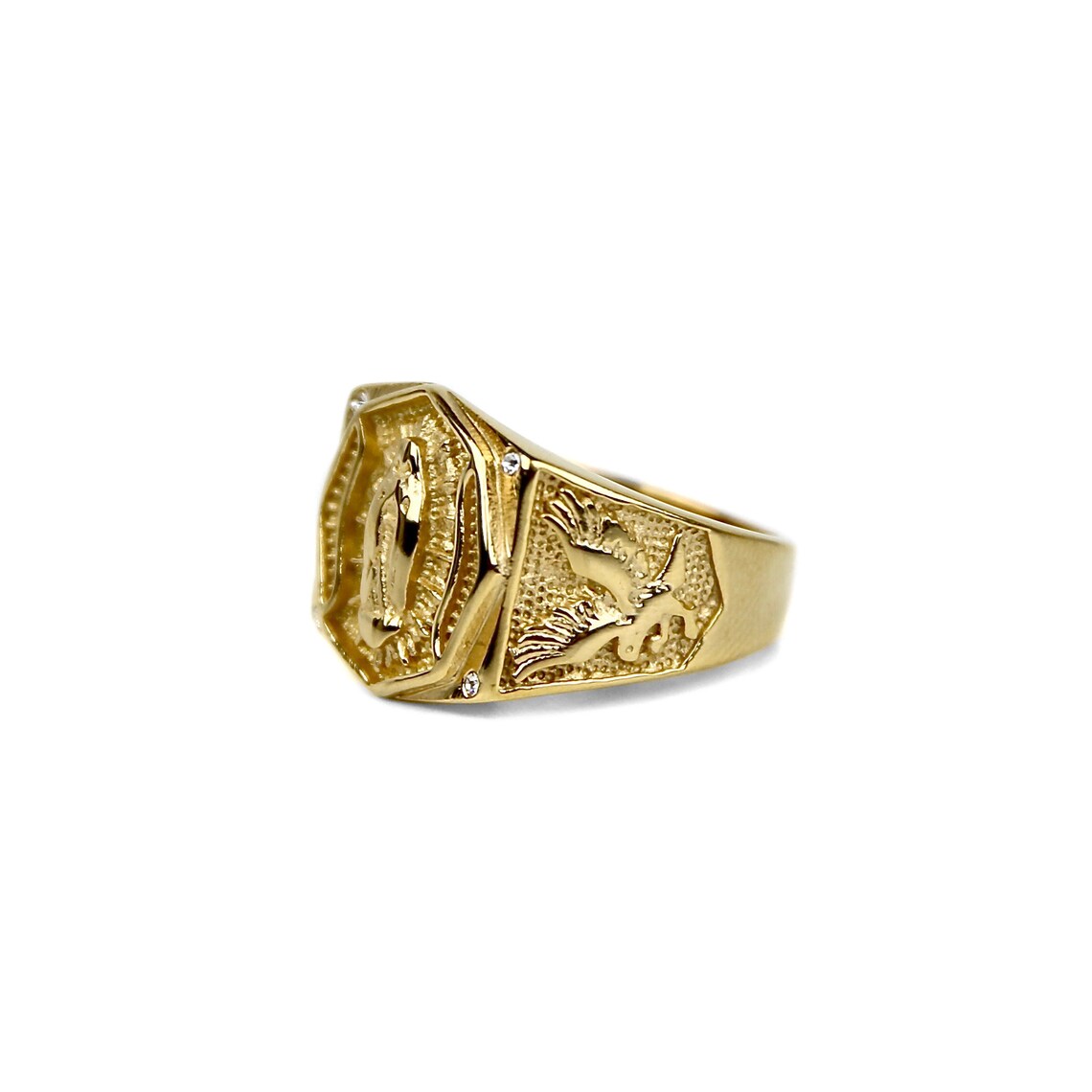 Virgin Mary Ring in Gold Men's Ring Men's Band - Etsy