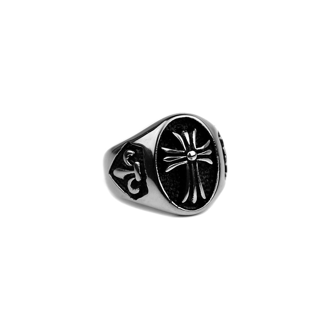 Faith Cross Ring - Men's Ring - Men's Band - Stainless Steel Ring - Men ...