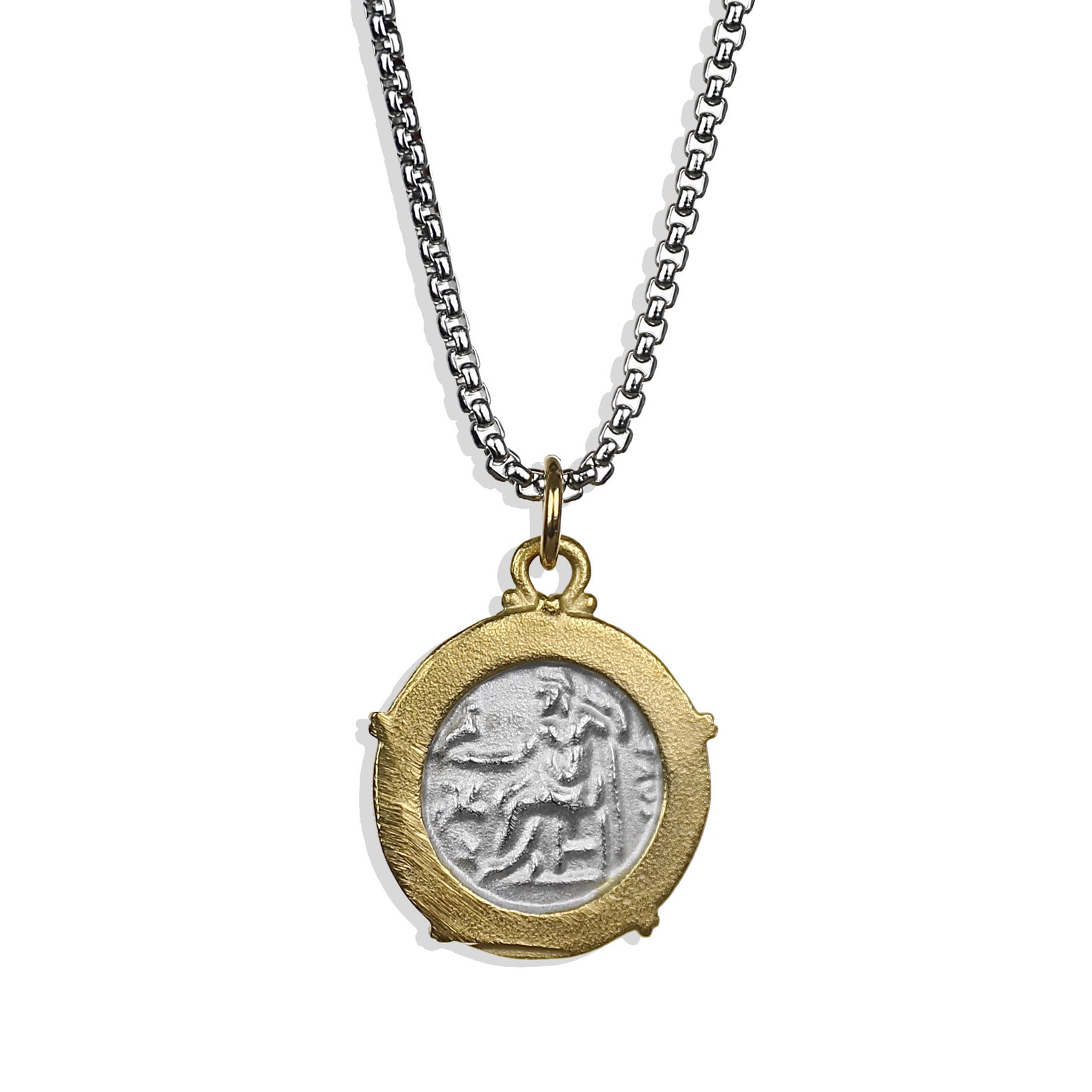 Alexander the Great Coin Necklace Men's Necklace - Etsy