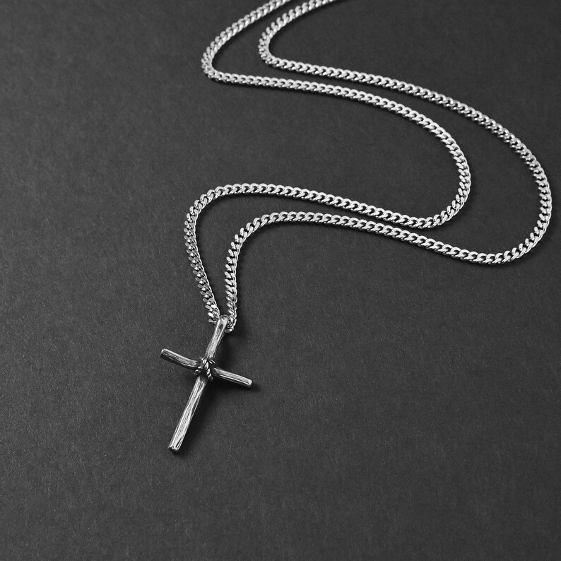 Binding Cross Necklace - Men's Necklace - Men's Cross Necklace ...