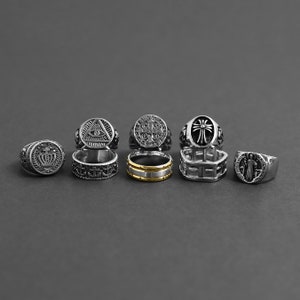 Deco Two Toned Ring - Men's Ring - Men's Band - Gold and Silver Ring ...