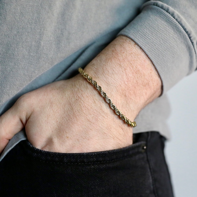 Rope Chain Bracelet 5mm Men's Waterproof Bracelet - Etsy