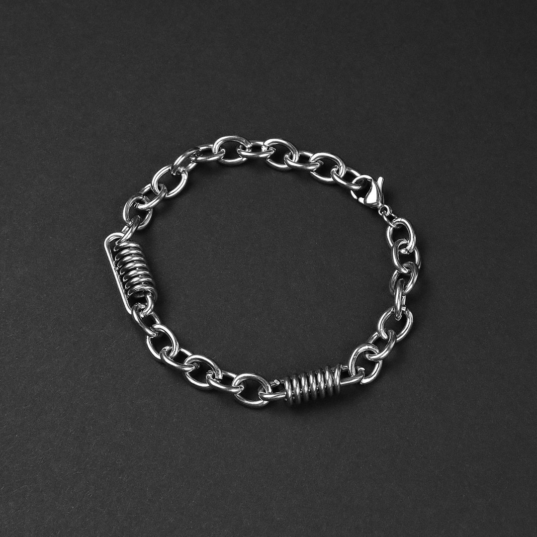 Glitch Chain Bracelet - Men's Bracelet - 7mm Stainless Steel Bracelet ...