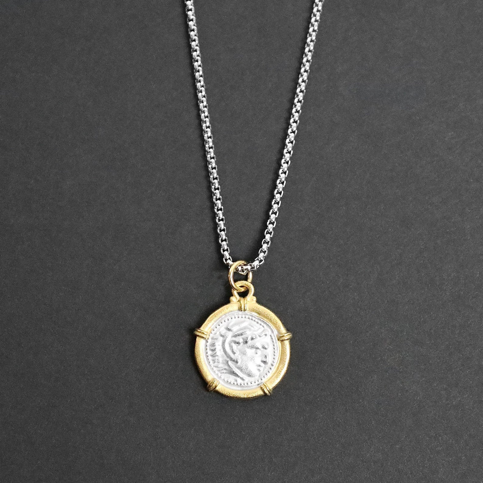 Alexander the Great Coin Necklace Men's Necklace - Etsy