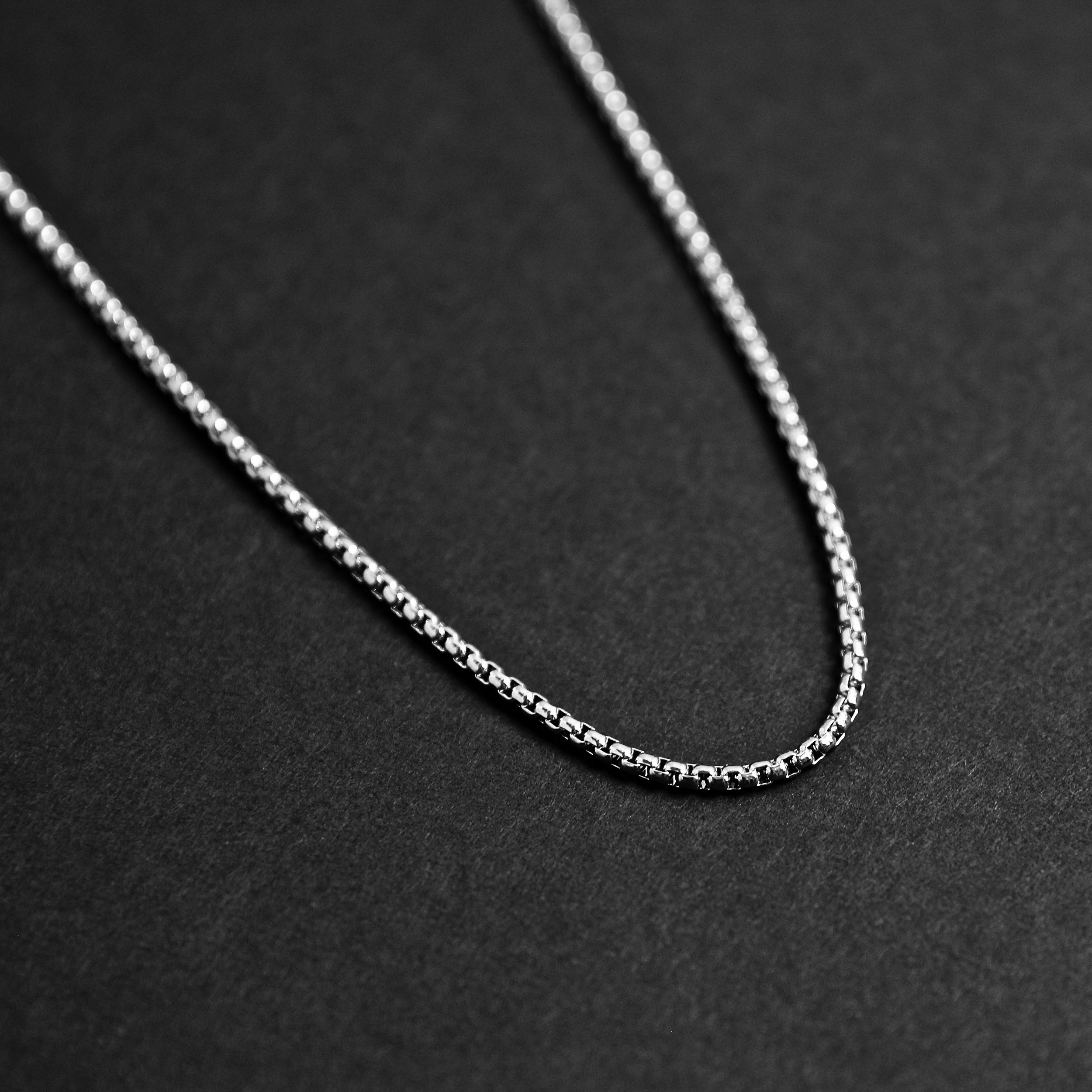 Steel Box Chain Necklace - Men’s Necklace - Masculine Chain - Stainless ...