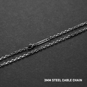 Engraved Chain - Men's Steel Chain Necklace - Stainless Steel Chain ...