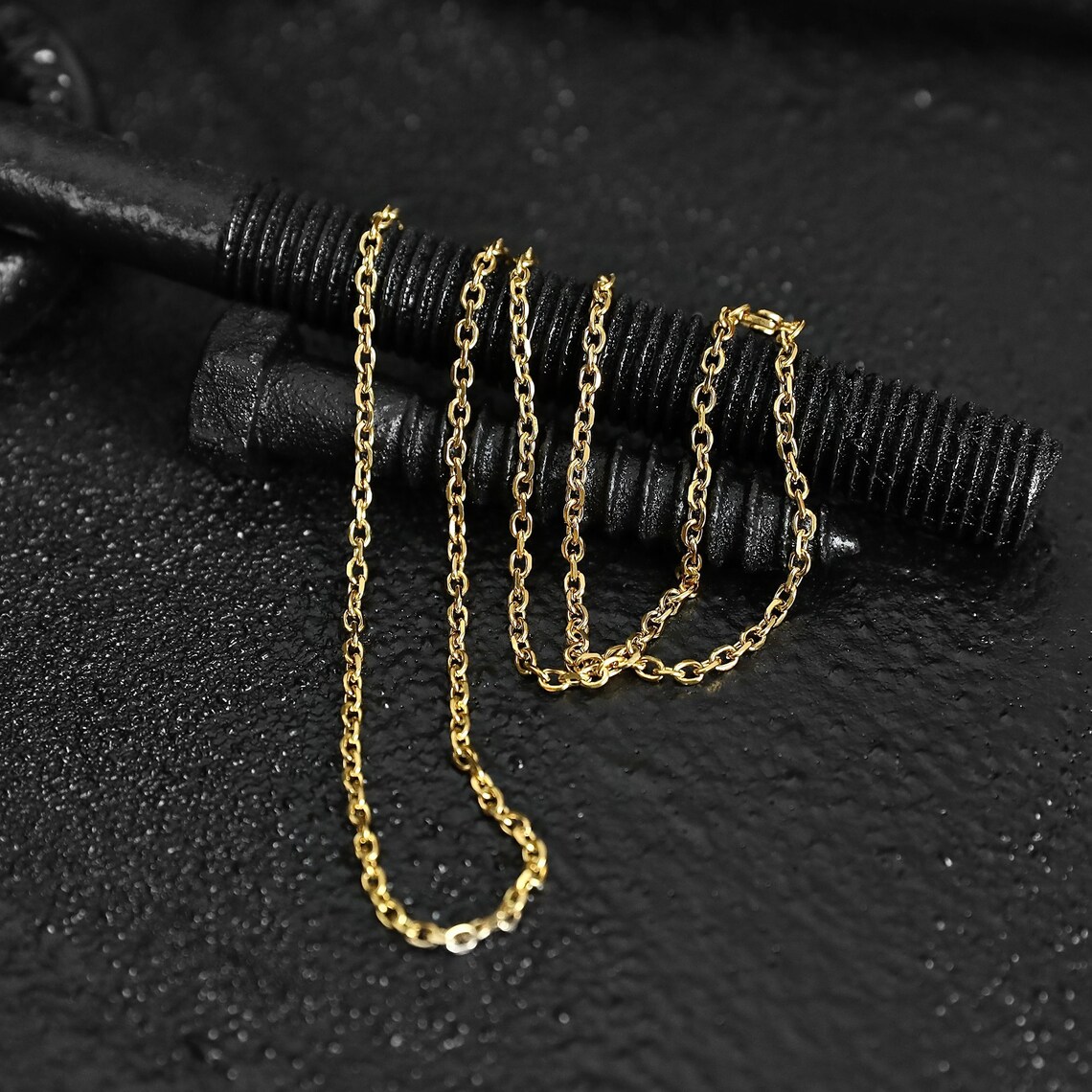 Modern Cable Chain Necklace - 3mm Chain - Men's Necklace - Waterproof ...