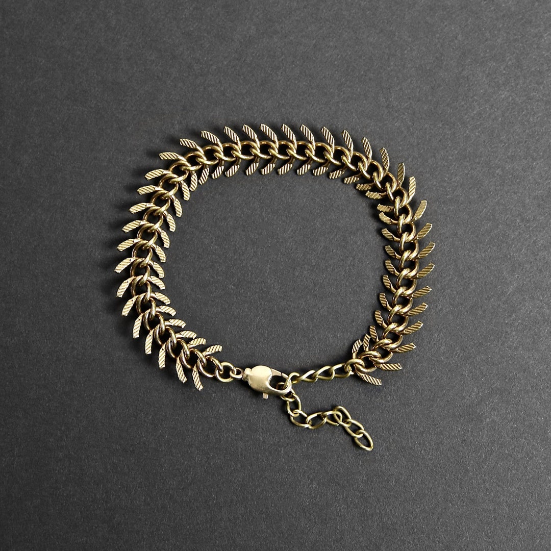 Fishbone Bracelet Men's Bracelet Masculine Bracelet - Etsy