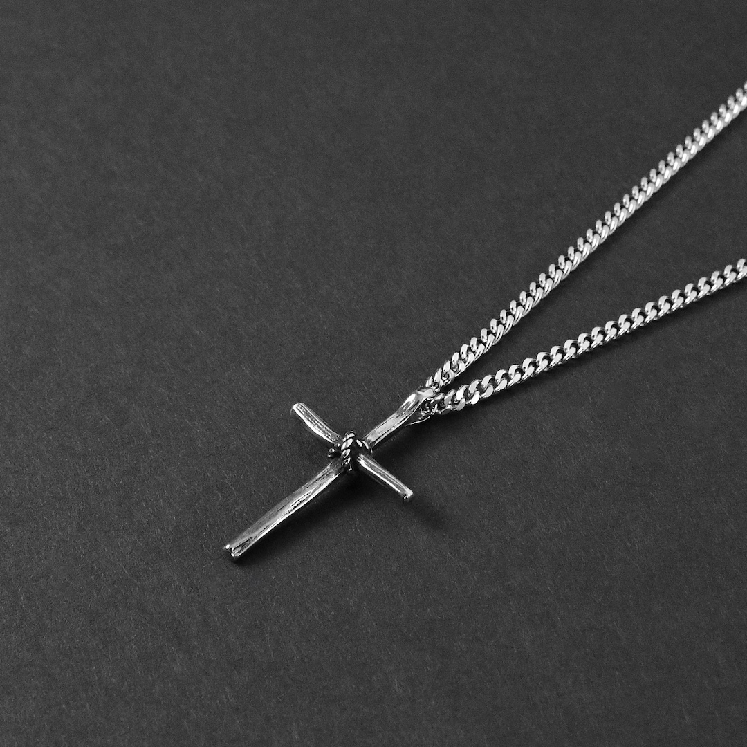 Binding Cross Necklace - Men's Necklace - Men's Cross Necklace ...