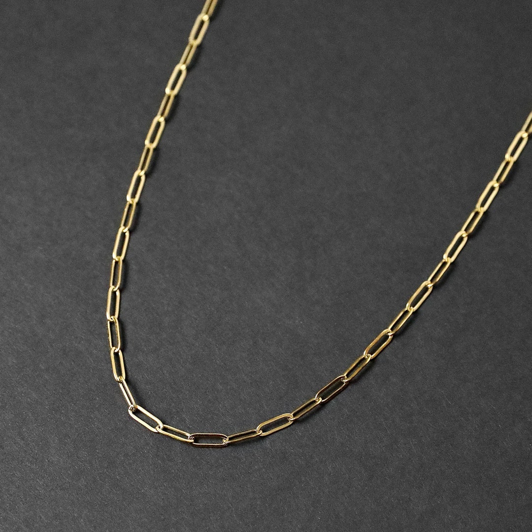 Men's Necklace - Clip Cable Necklace - 4mm Chain - Masculine Chain ...