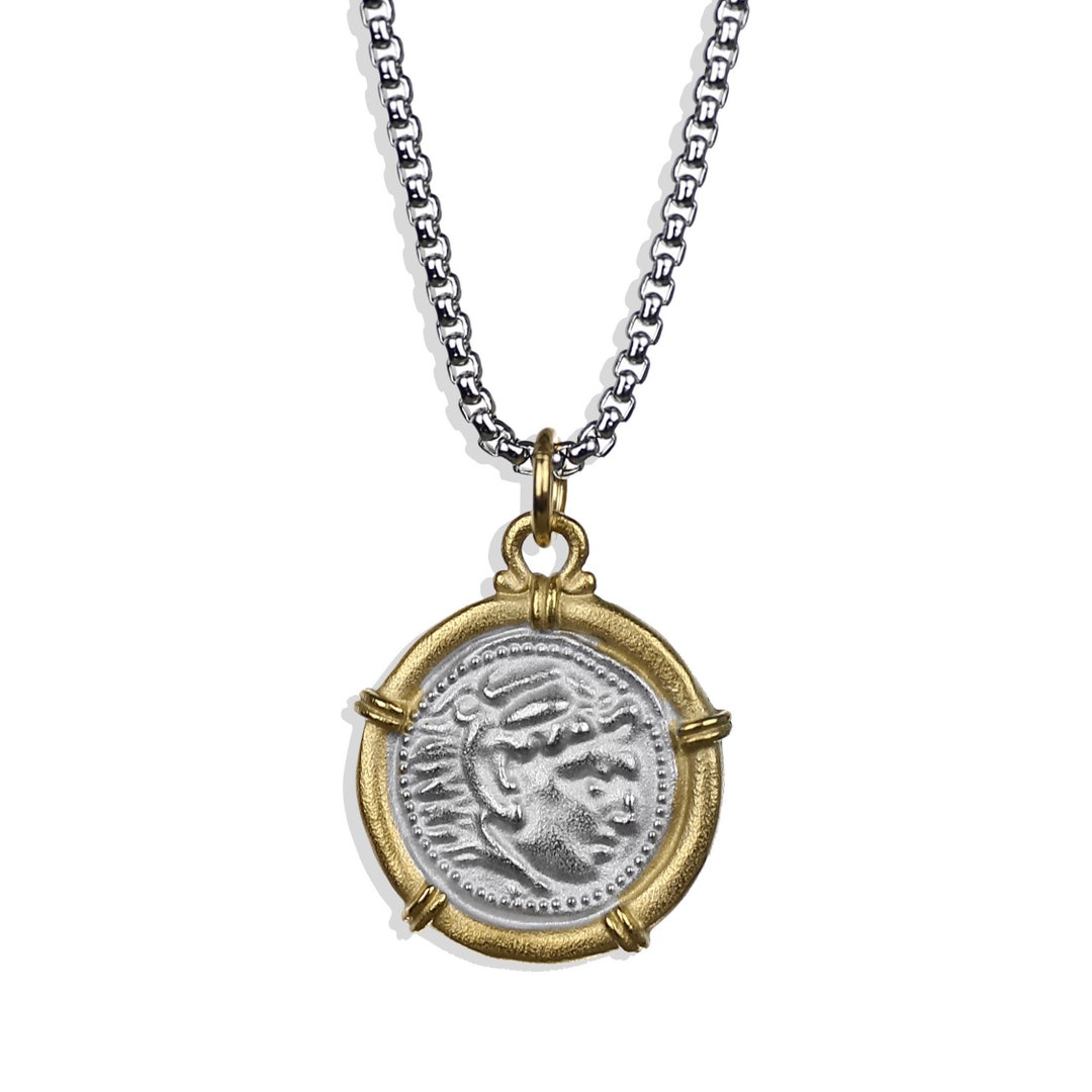 Alexander the Great Coin Necklace Men's Necklace Symbolic Jewelry ...