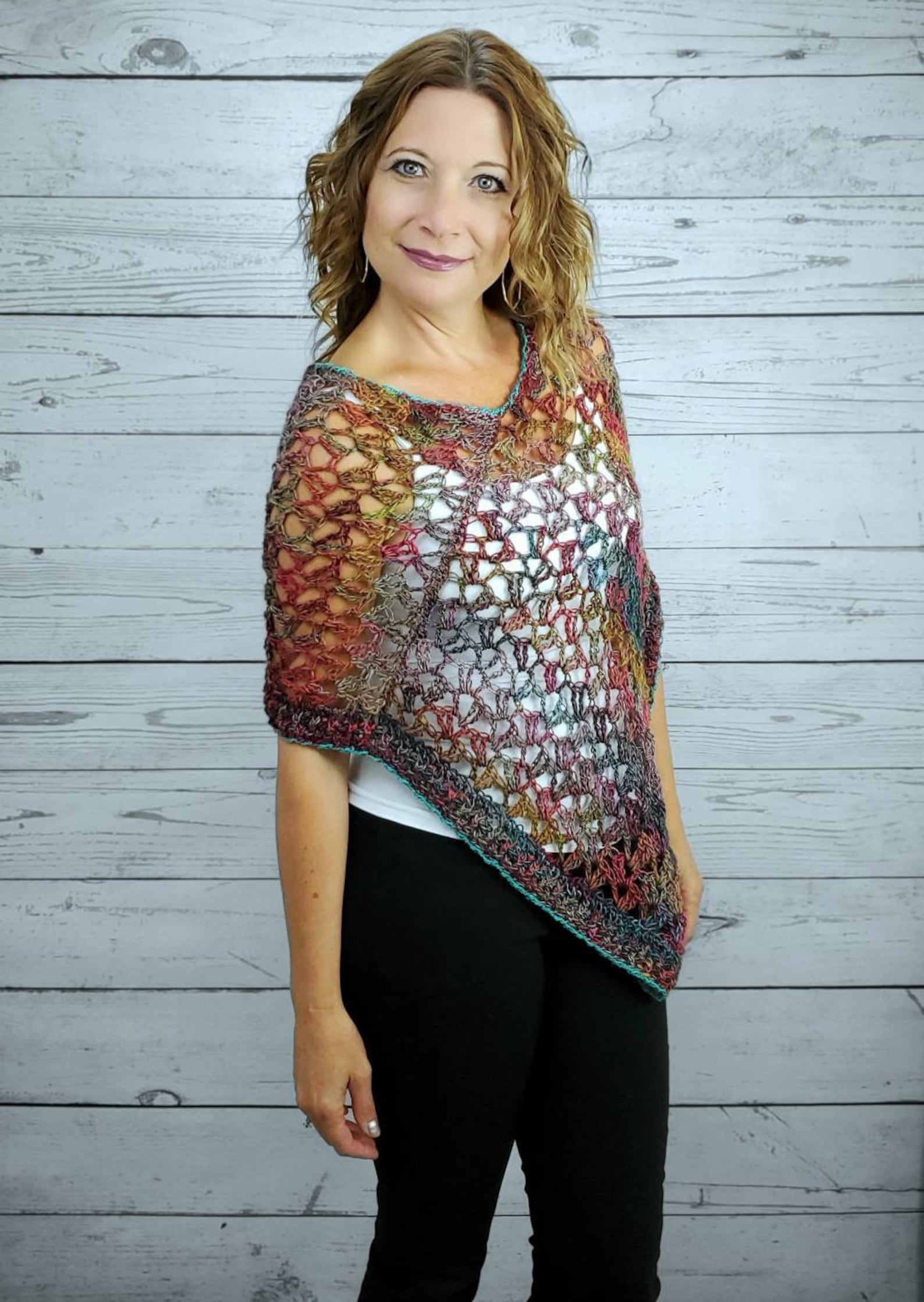 Lacey Open Weave Crochet Shawl, Shawls and Wraps for Women, Lightweight ...