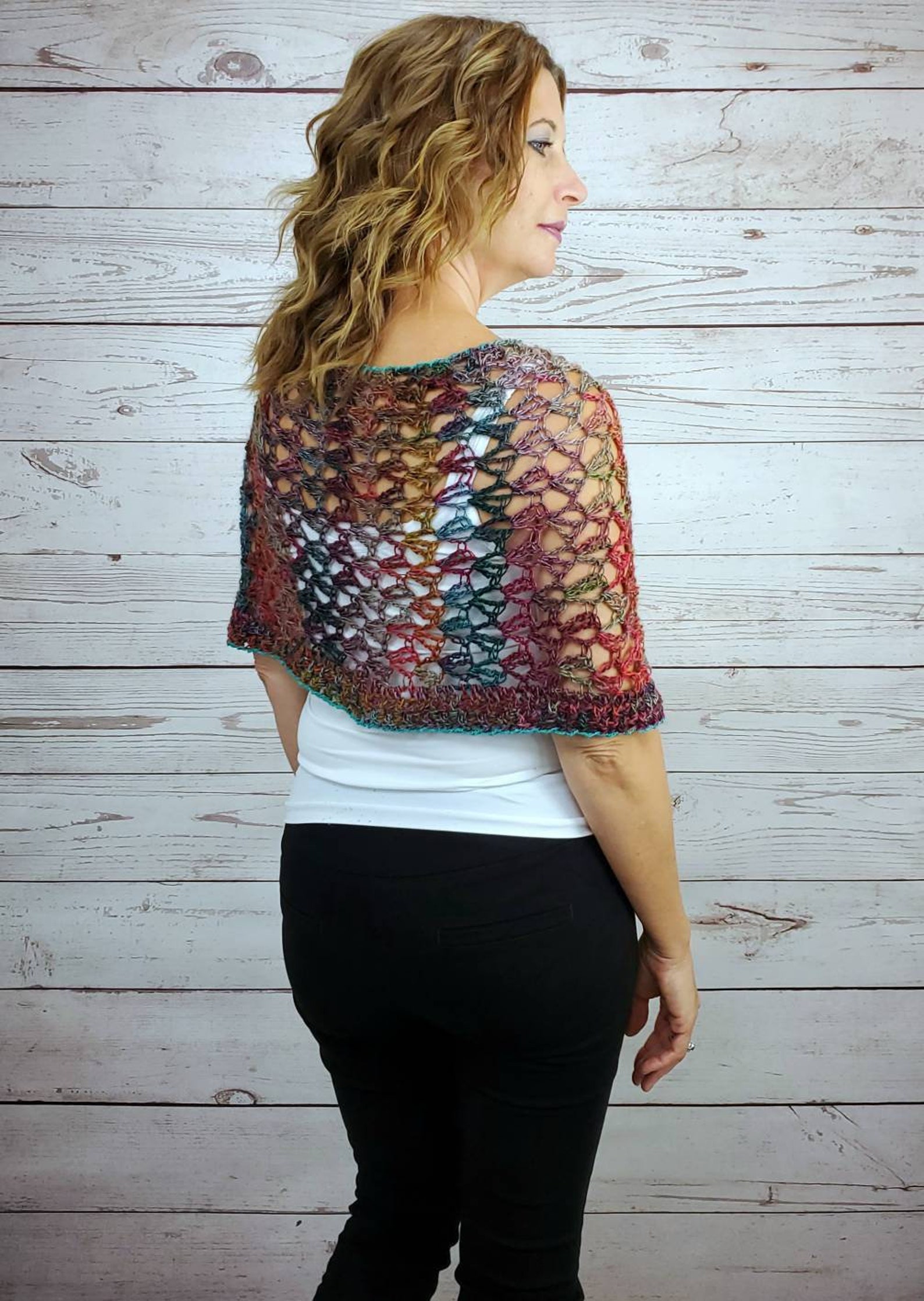Lacey Open Weave Crochet Shawl Shawls and Wraps for Women - Etsy
