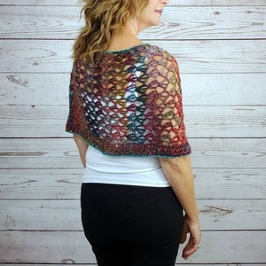 Lacey Open Weave Crochet Shawl, Shawls and Wraps for Women, Lightweight ...