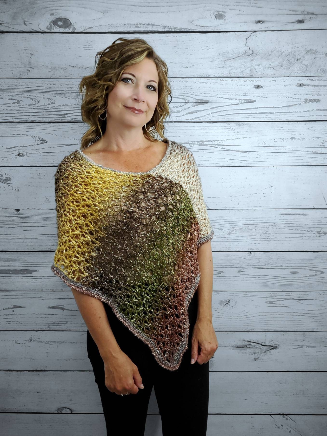 Boho Fall Poncho Crocheted Fall Poncho Fall Boho Shawl | Etsy